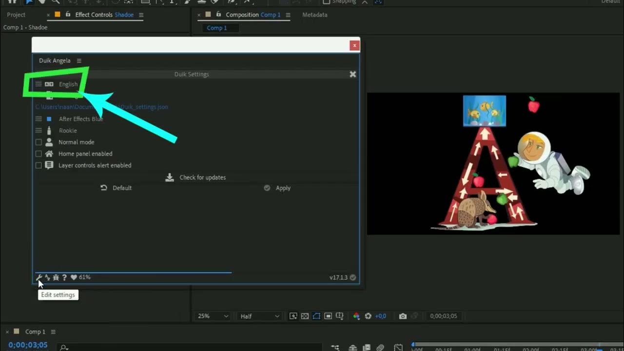 Duik Angela Language setting 2023 - YouTube