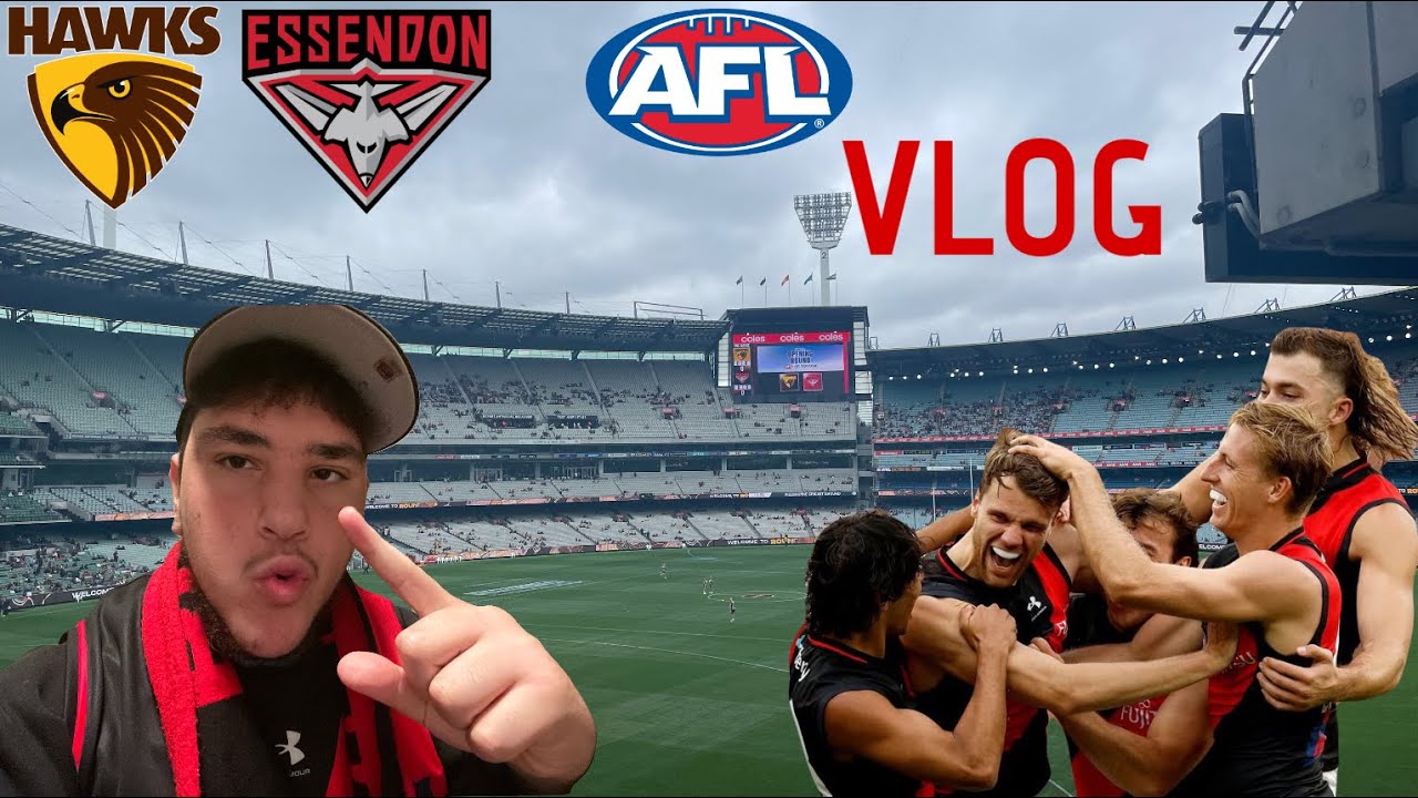THE BRAD SCOTT ERA BEGINS | HAWTHORN VS ESSENDON AFL MATCHDAY VLOG ...