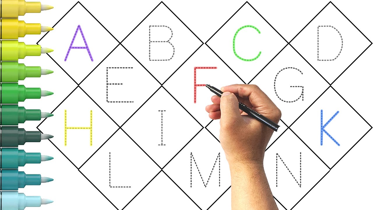 ABC for Kids | Writing the alphabet for kids A to R | Fun Learning ...