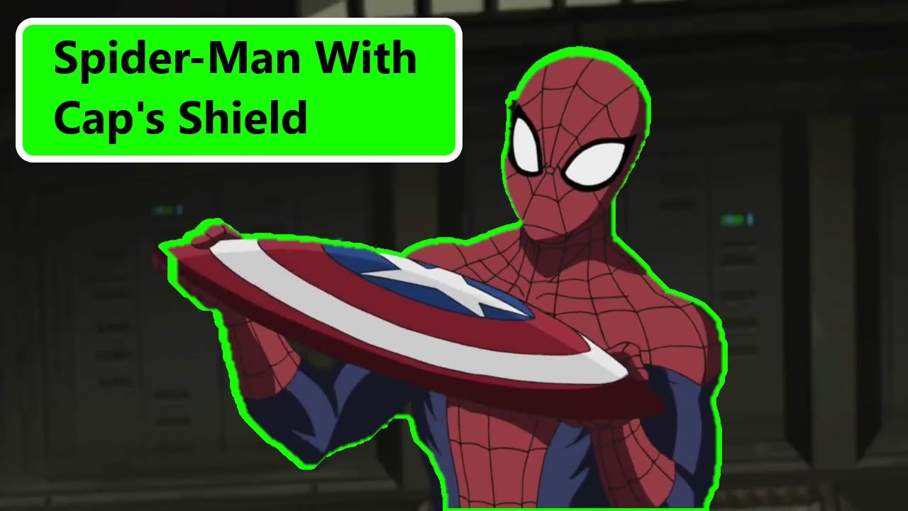 Spiderman uses Captain America's shield | Marvels Amazing Spider-Man ...