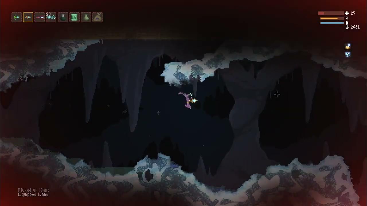 Noita S050E02 Trying to get the full HP heart in the dark cave - YouTube