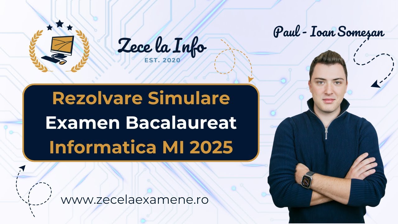 Rezolvare Simulare Examen Bacalaureat Informatica 2025 - YouTube