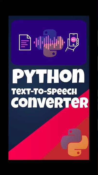Python Text To Speech Converter Python Programming Texttospeech 4241