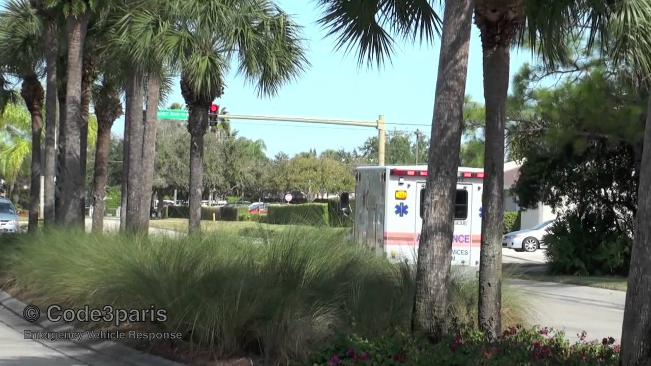 Collier County Ambulance 4 + North Naples Fire Dept. Engine 44 - YouTube