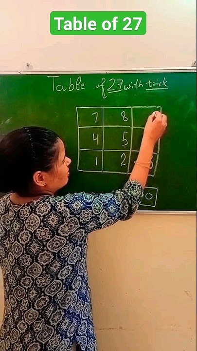 Table of 27 with trick #maths #math - YouTube