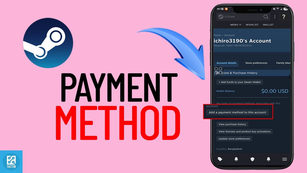 How To Add Payment Method In Steam 2025 - YouTube