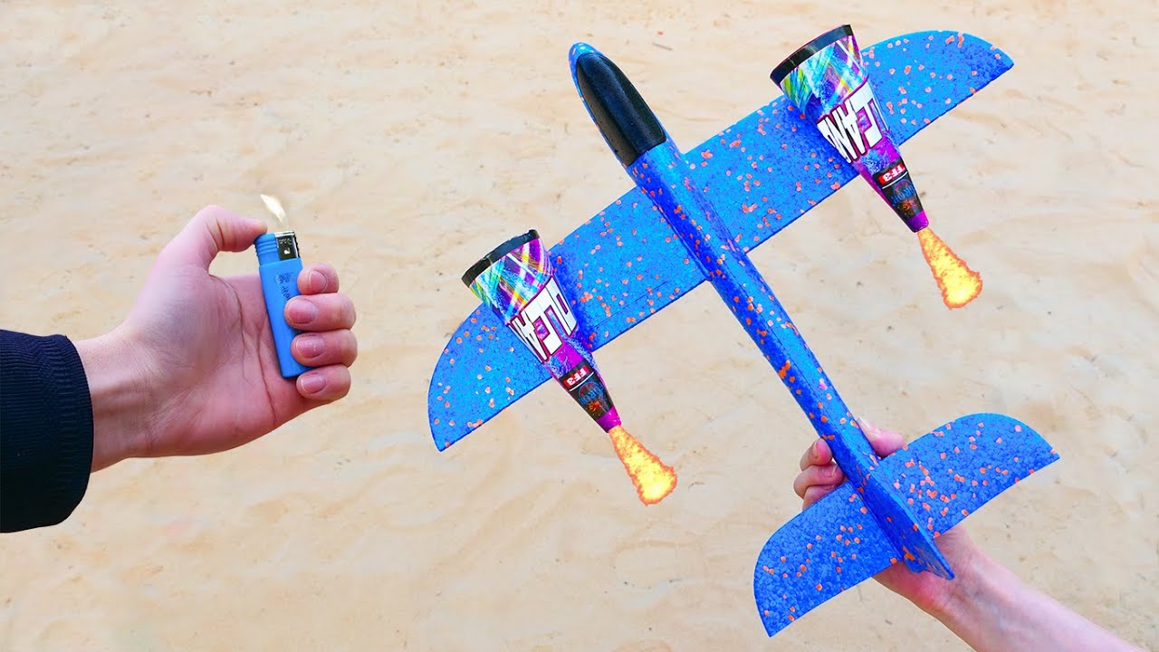 Experiment: Fireworks and Airplane ! - YouTube
