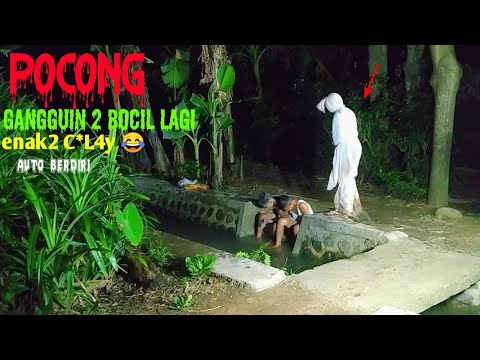 Prank POCONG || suka gangguin 2 bocil lagi enak2 C*L4y 😂|| auto berdiri paling gokil Prank terbaru