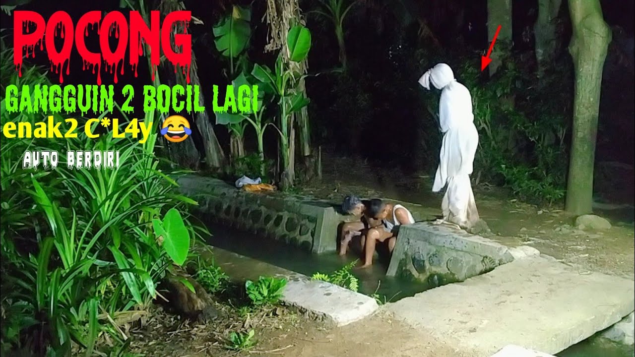 Prank POCONG || suka gangguin 2 bocil lagi enak2 C*L4y 😂|| auto berdiri paling gokil Prank ...