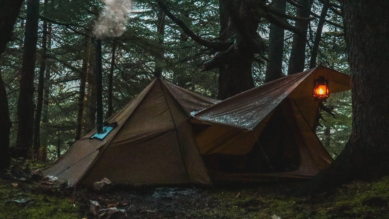 Video Compilation of My Best Hot Tent Set up - Solo Winter Camping ...