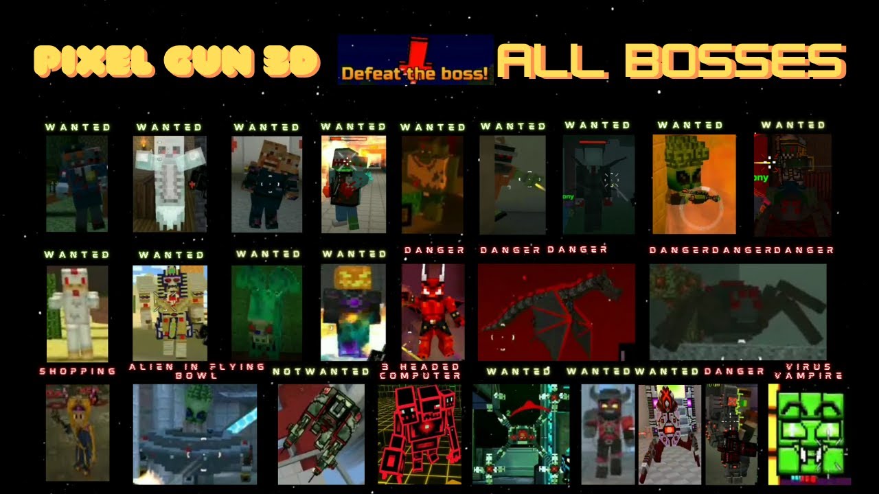 Pixel Gun 3d All Bosses in Campaign or did i....? - YouTube