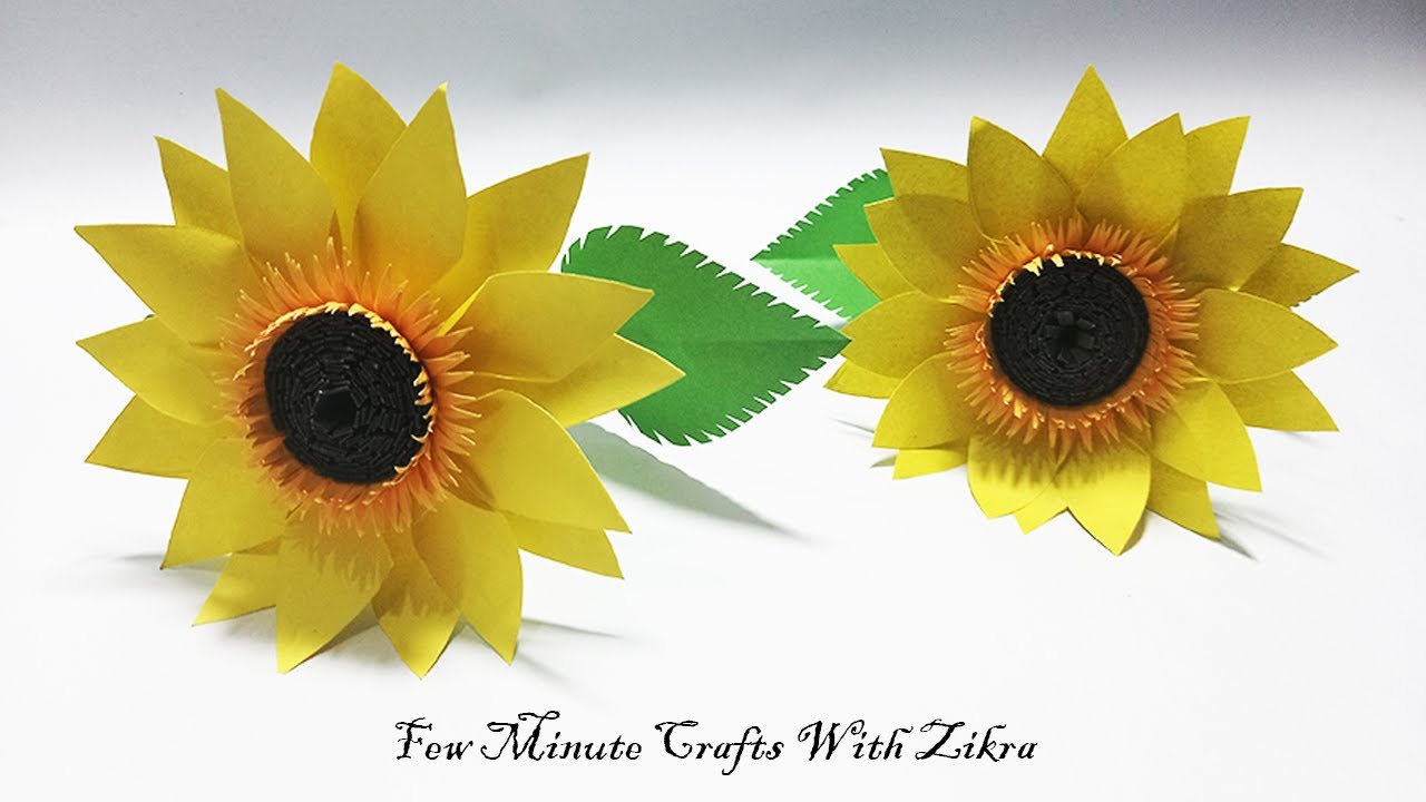 Sunflower tutorial | beautiful paper sunflower making @few ...