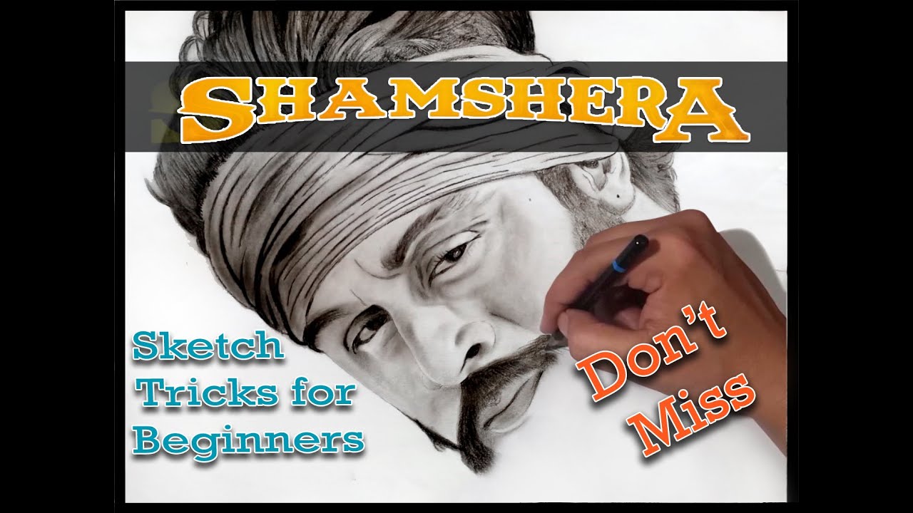 How To Draw Shamshera | Ranbir Kapoor | Ji Huzoor | Shamshera Sketch ...