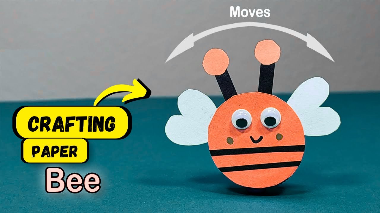 Craft Paper bee | How to make a bee | easy paper crafts #crafts - YouTube