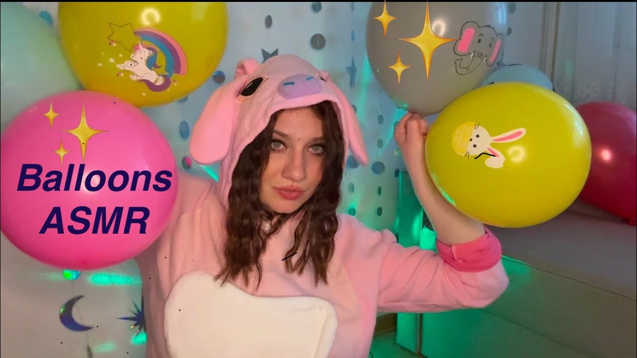 ASMR | Popping Balloons + Bonus Lollipop Sounds| Spit Painting ️ - YouTube