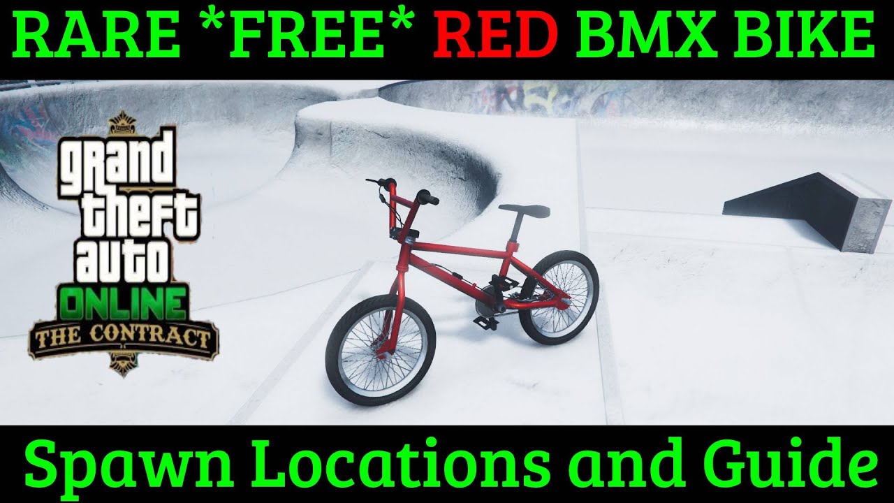 FREE RARE RED BMX BICYCLE SPAWN LOCATION AND GUIDE - Yellow & Blue Also ...
