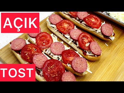 3 DAKİKADA KOLAY TOST ✅Açık Tost Tarifi - TOST NASIL YAPILIR - TOST TARİFİ - Evde TOST YAPIMI