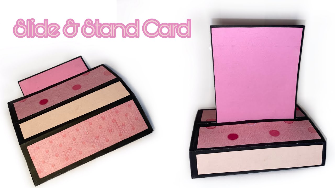 Slide & Stand PopUp Card Tutorial| Standing Card | DIY Interactive ...