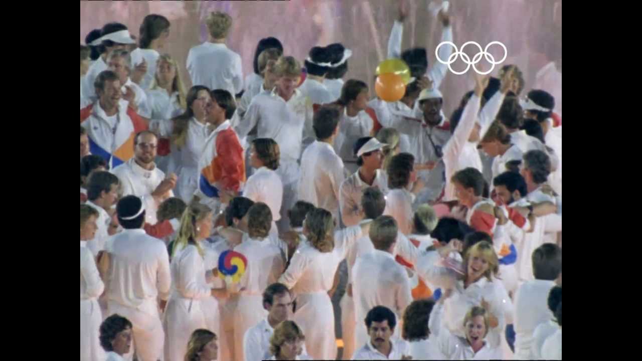 Closing Ceremony Celebrations In Full Swing - Los Angeles 1984 Olympics ...