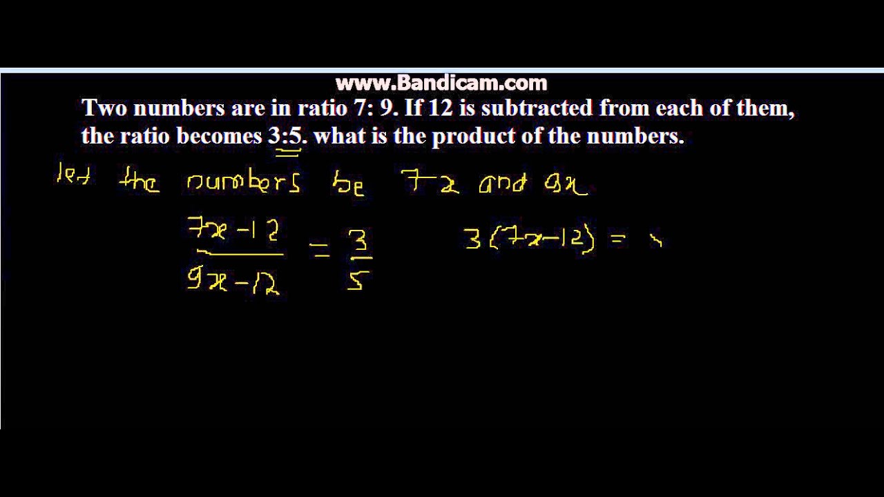 Ratio, Proportion, Variation and Mixture Problem 8 - YouTube