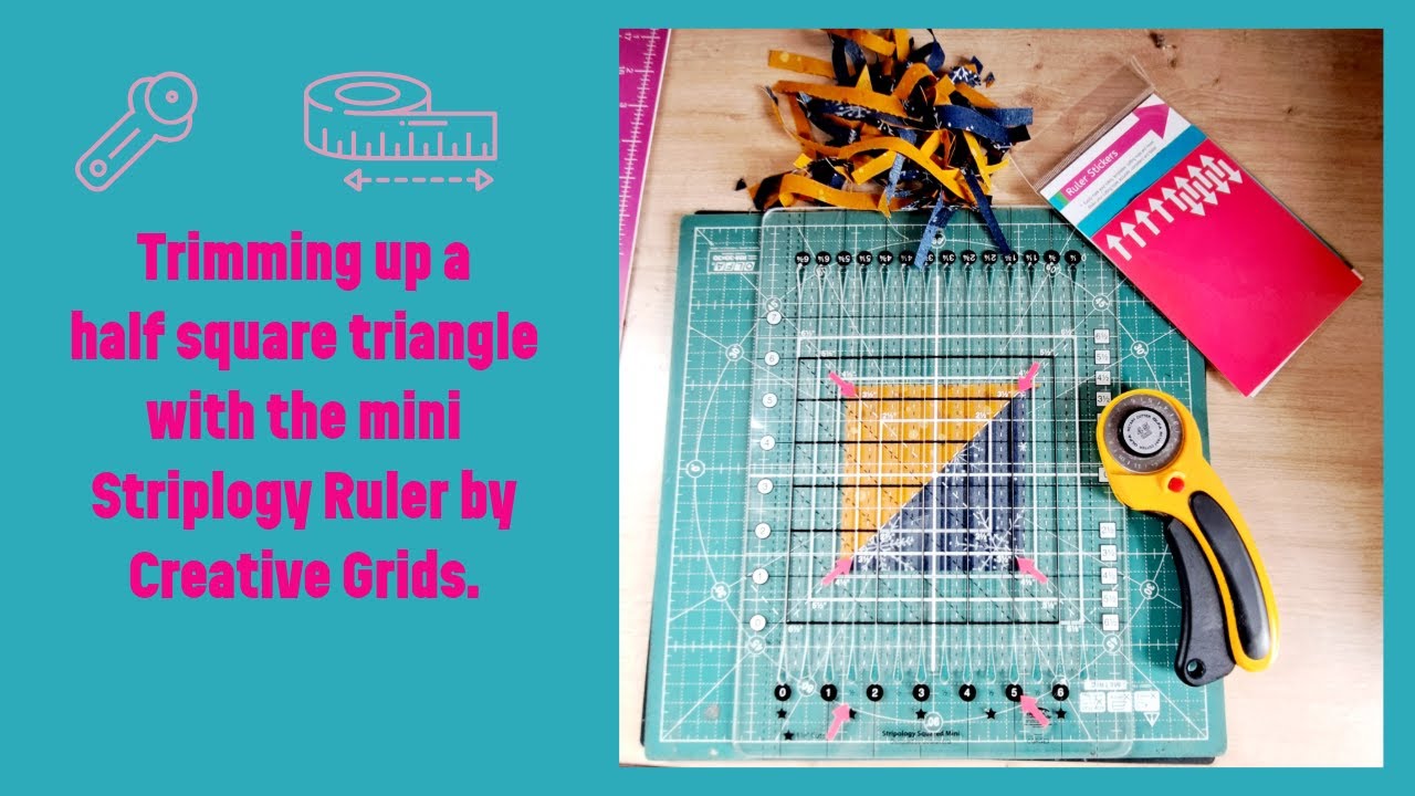 Trimming up half square triangles with the Creative Grids mini ...