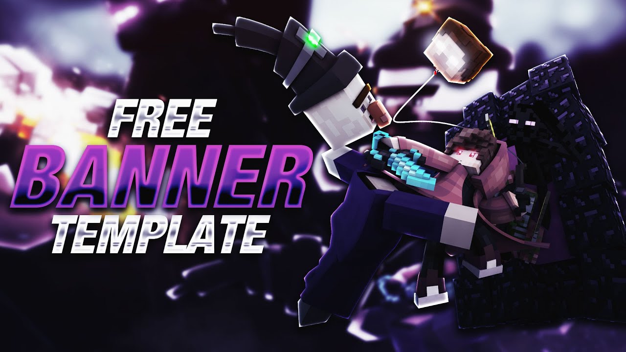 FREE Minecraft Banner Template [+Thumbnail] [07] ft. vozaxgfx ♡ - YouTube