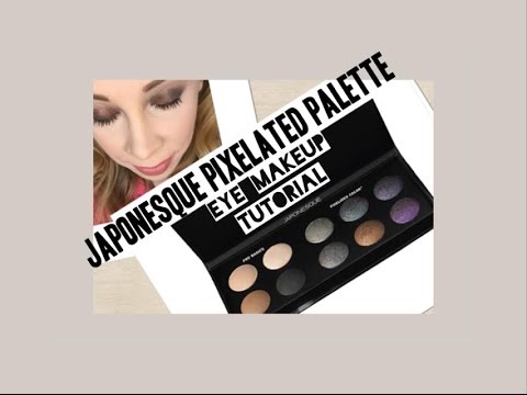 Japonesque pixelated eye shadow makeup tutorial - YouTube