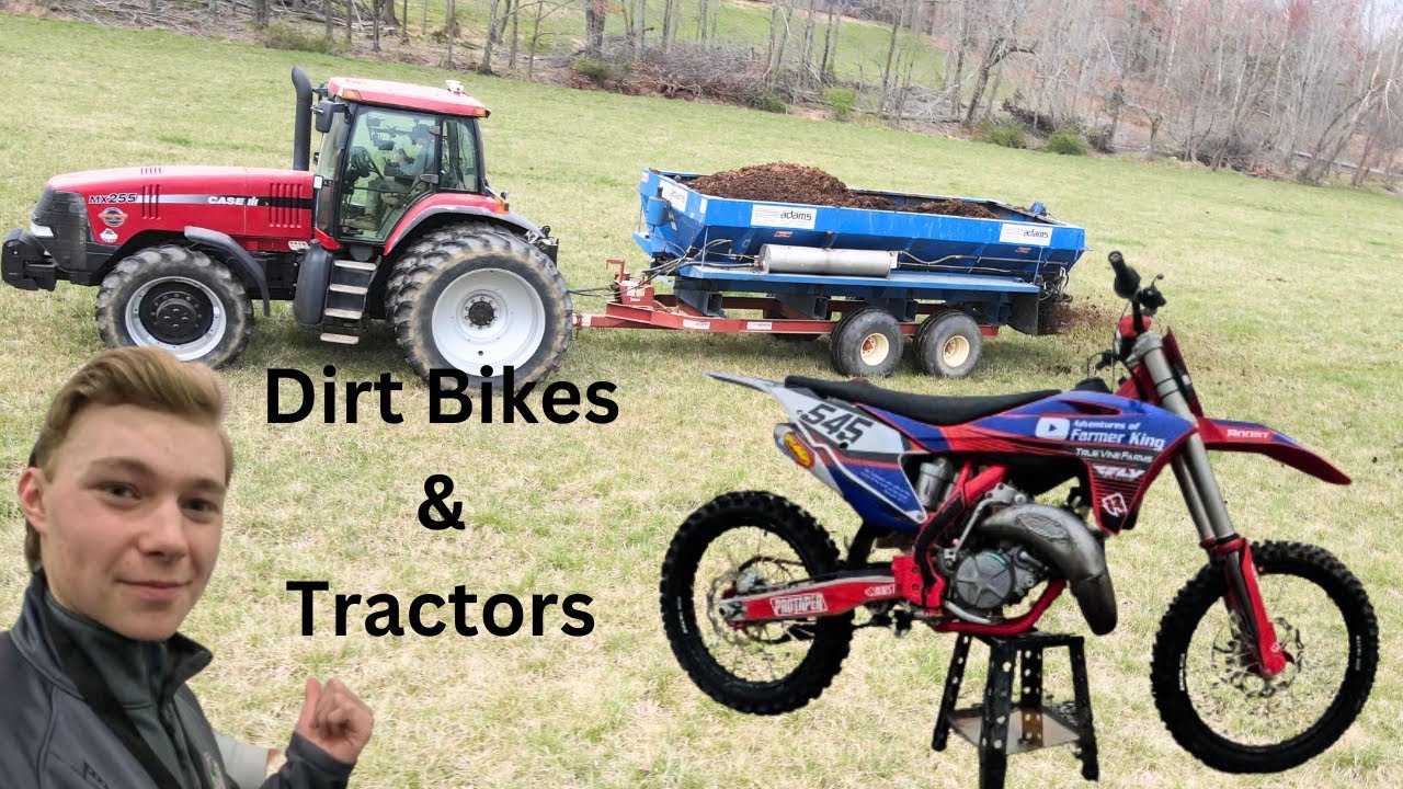 Spreading Chicken Litter and Riding Dirt bikes!!! Epic Day on the Farm ...