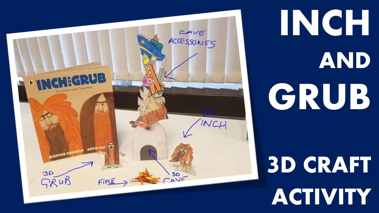 Book Week Scotland 2021 3D Inch and Grub - Craft Activity - YouTube