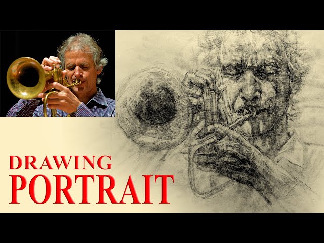 Trumpet Player Drawing