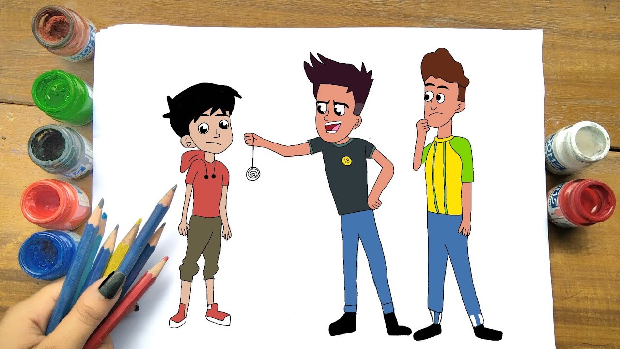 How To Draw Chikoo Aur Bunty So Easily With Dendendoxy - YouTube