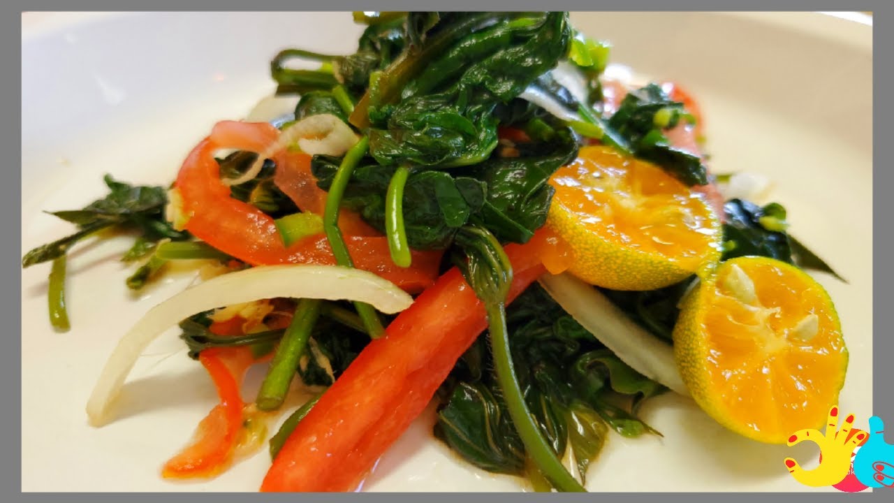 Cooking Sweet Potato Leaves | Kinilaw na Talbos na kamote | Sweet ...