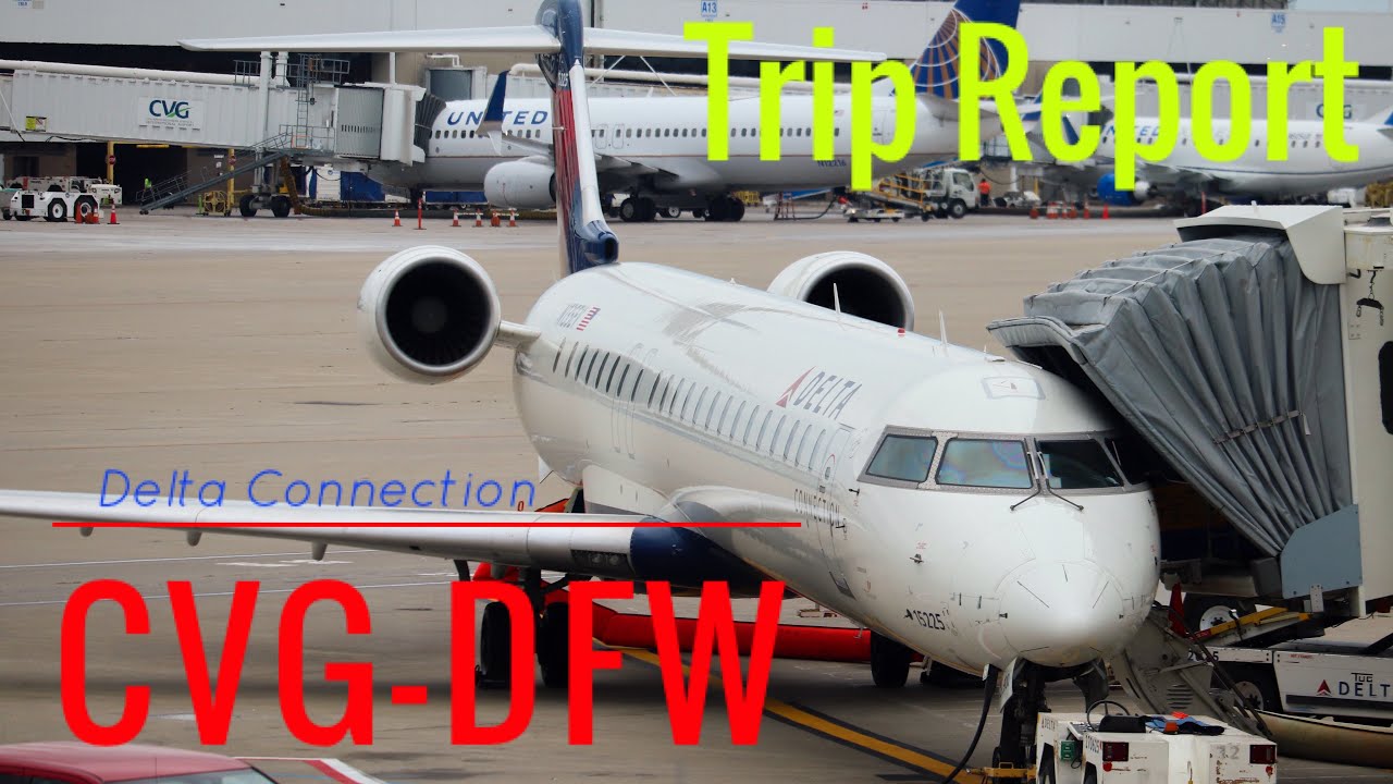 Trip Report | CVG-DFW | Delta Connection CRJ-900 | Economy - YouTube