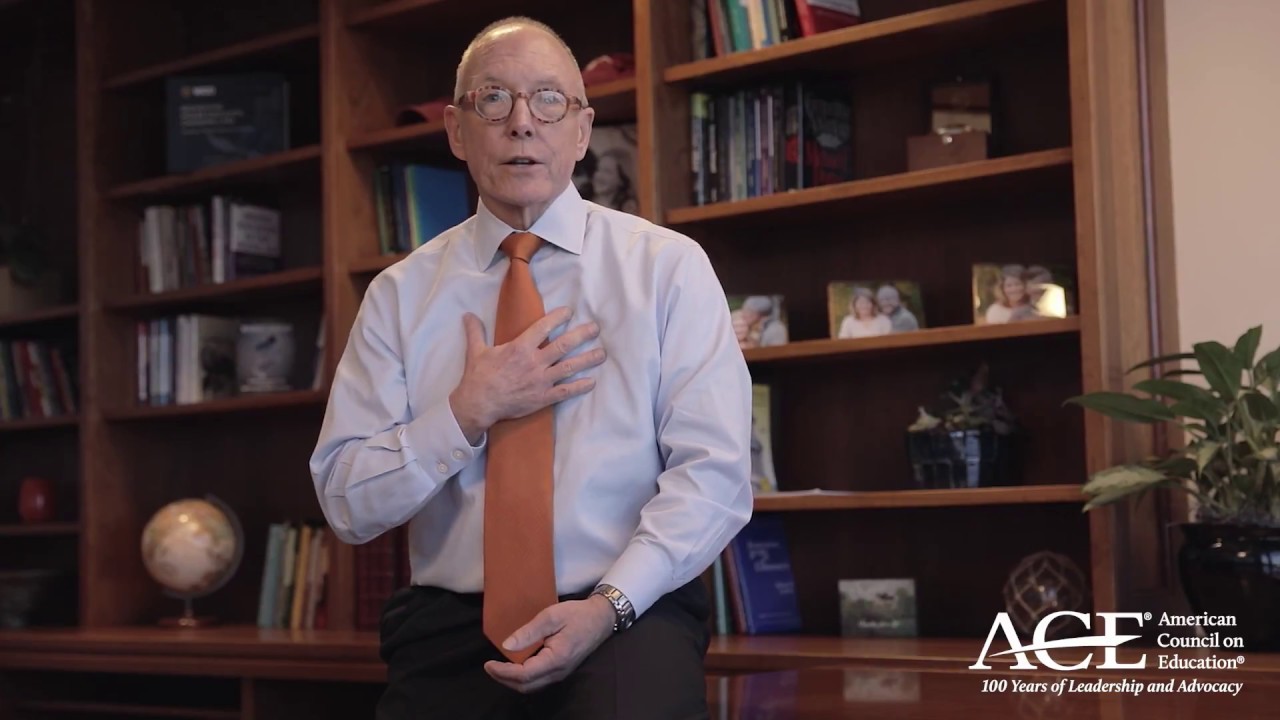Ted Mitchell invites higher education leaders to ACE2018 - YouTube