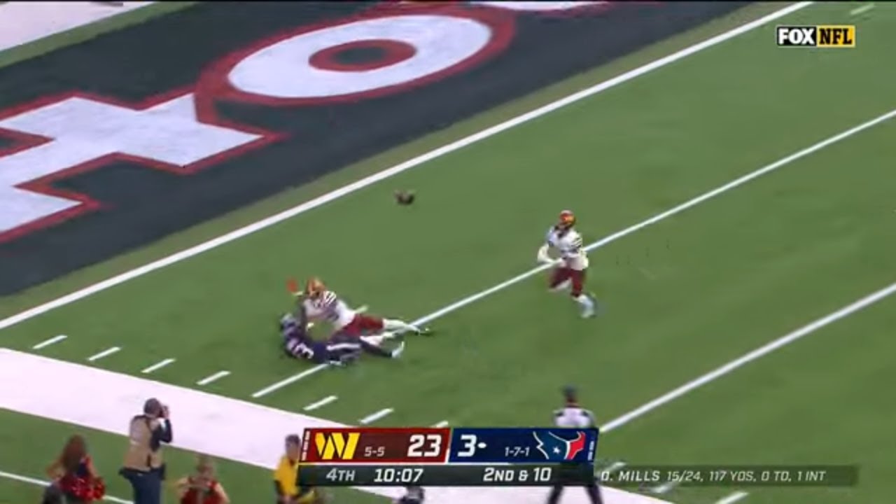 Commanders Tip Drill Interception in Houston! - YouTube