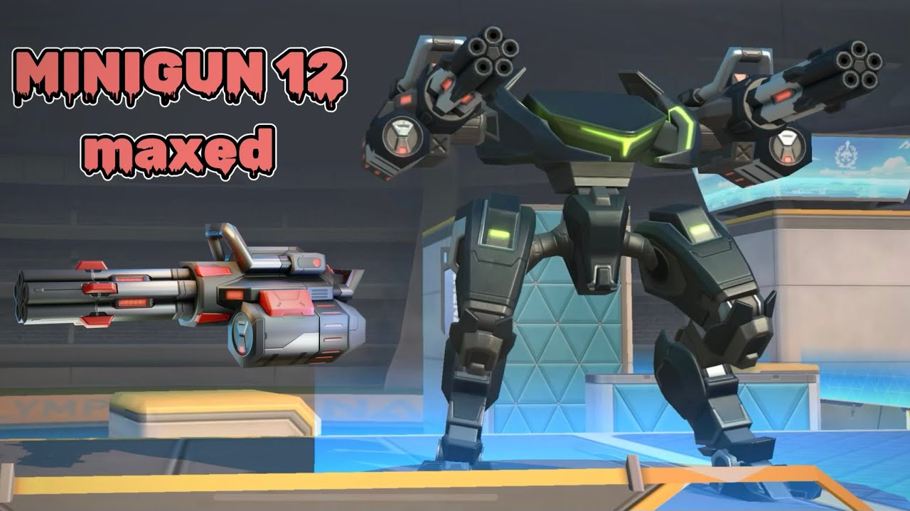 Minigun 12 on Stalker | Mech Arena - YouTube
