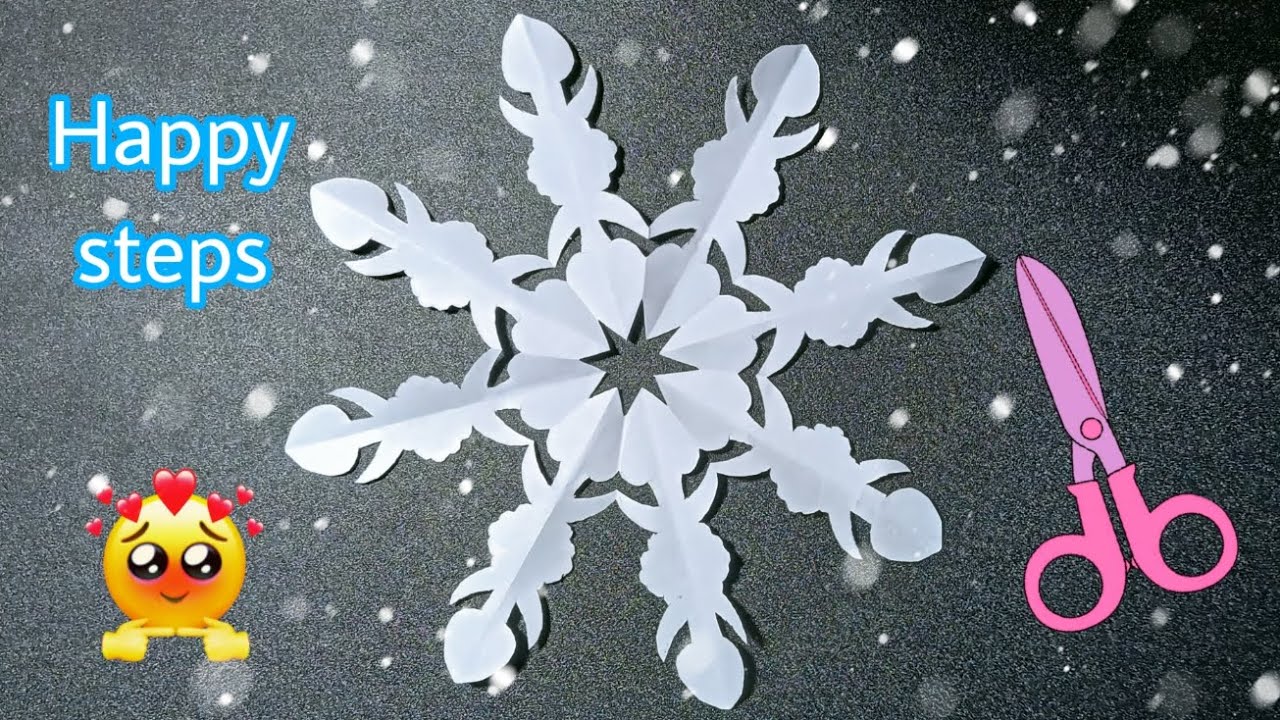 How to make flower snowflakes, the best snowflake, easy steps - YouTube