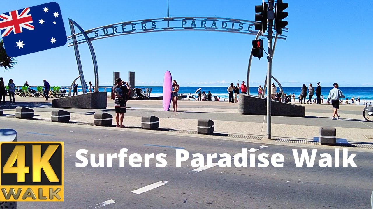 Surfers Paradise Gold Coast 🏖️ People Watching - Beach Walk - Australia ...