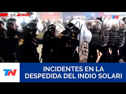 INCIDENTES EN EL OBELISCO EN LA DESPEDIDA DEL INDIO SOLARI