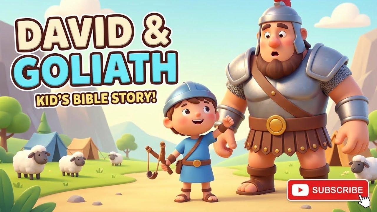 The Brave Boy Who Defeated a Giant | David and Goliath Story for Kids # ...