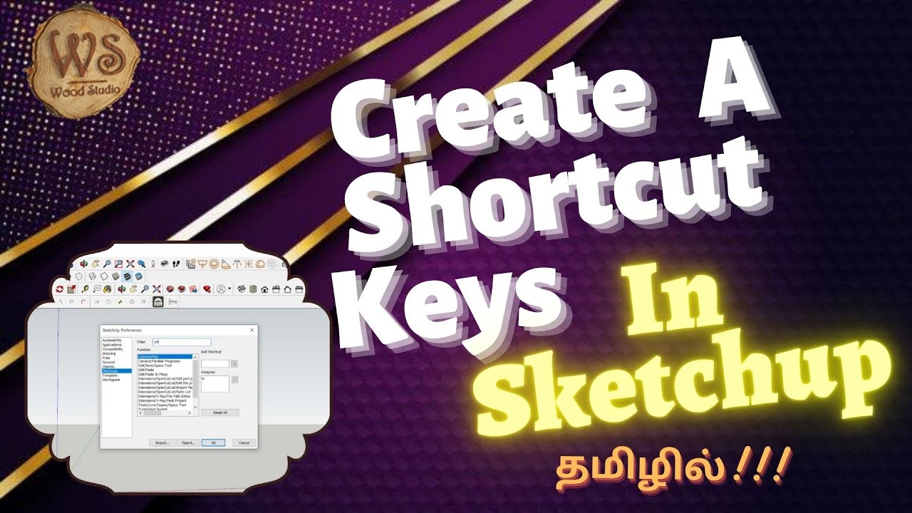How do i Create a Keyboard Shortcut key in Sketchup?- Tutorial-4 - YouTube