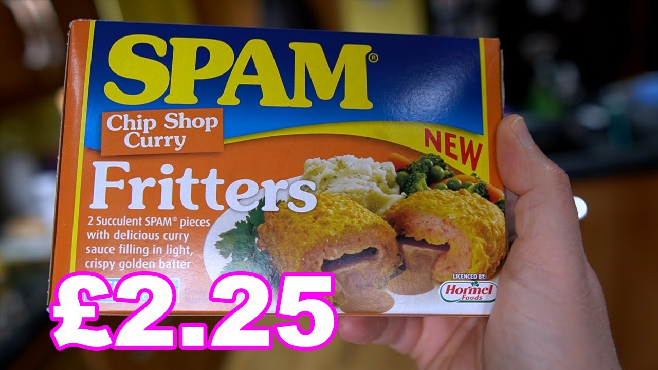 Spam Chip Shop Curry Fritters Food Review - YouTube