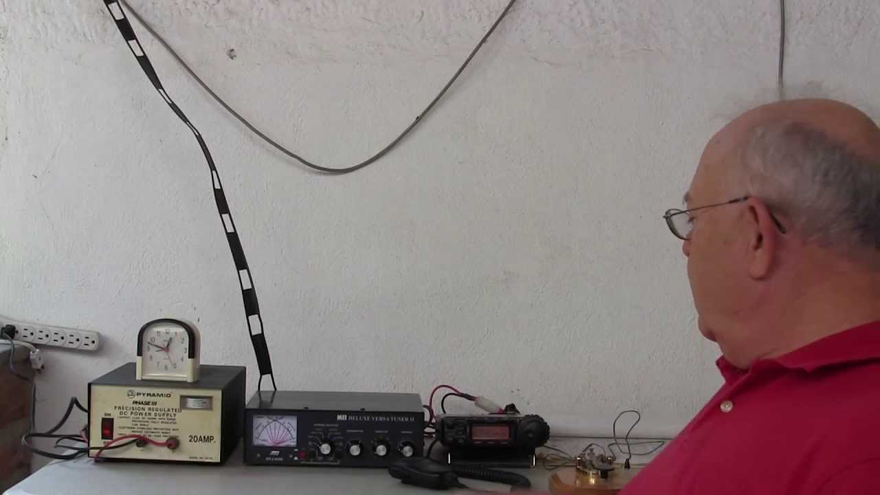 My amateur radio station, which is set up on my patio. - YouTube