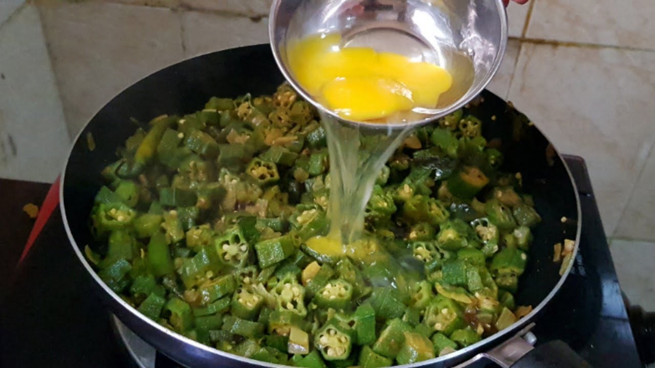 lady finger masala with egg / easy recipe | princess freya#06 - YouTube