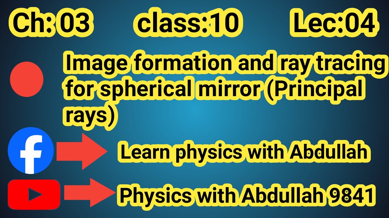 Image formation | Ray tracing for spherical mirror | Principal rays ...