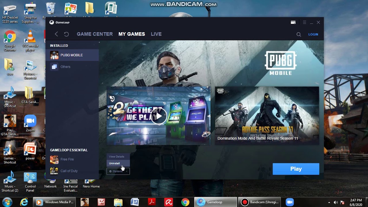 How to uninstall pubg in gameloop - YouTube