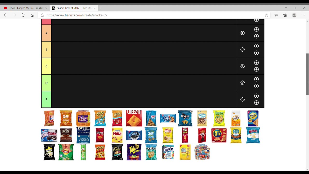 Snack Food Tier List - YouTube