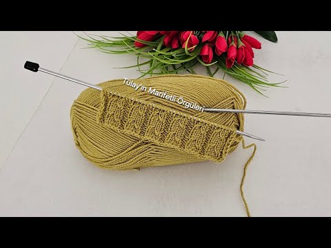 Wow ✔️ Atkı, Bere Ve Yelek, Hırka İçin Kolay Örgü Modeli #knitting 