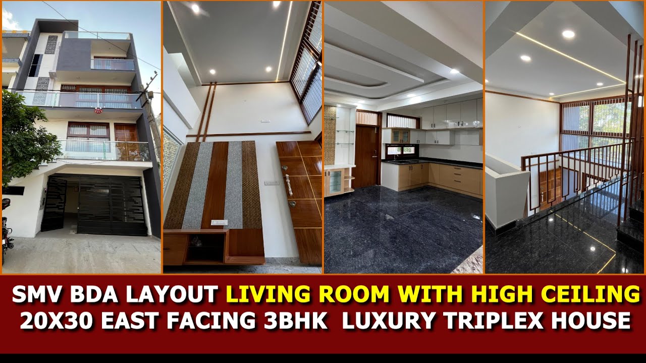 SMV BDA Layout Living Rooms with High Ceiling 20X30 East facing 3BHK ...