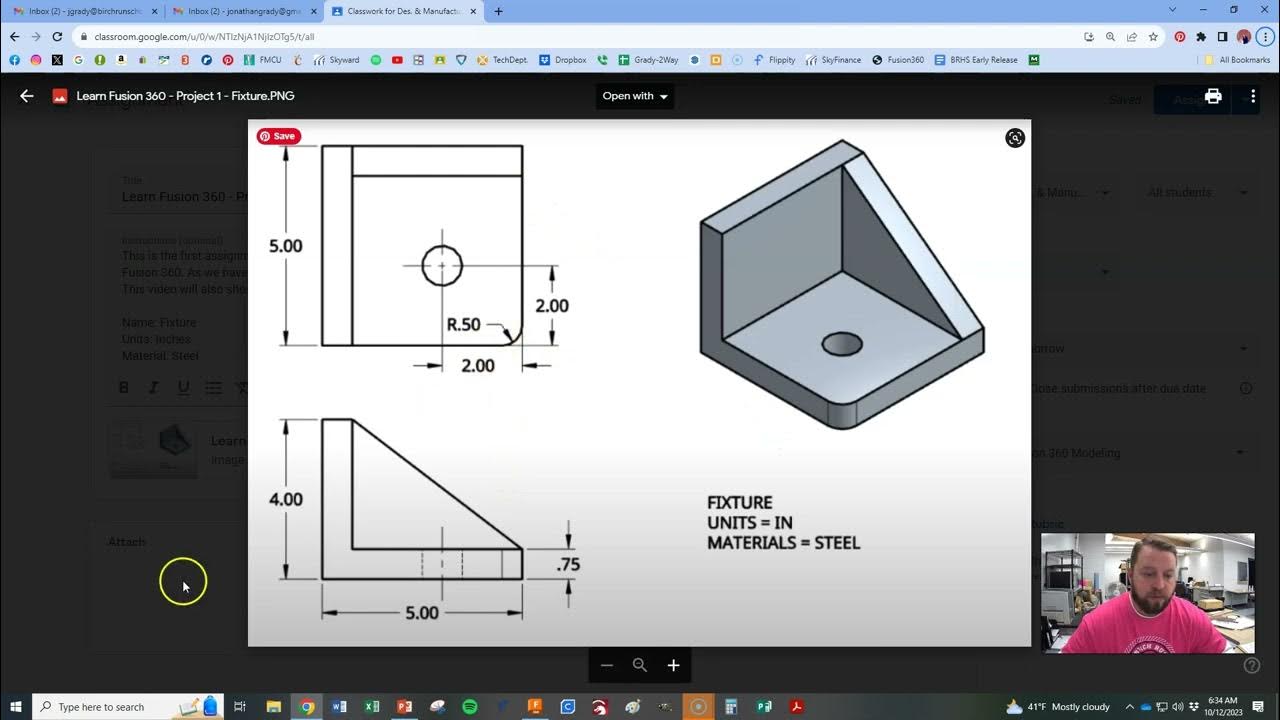 Learn Fusion 360 - Project 1 - Fixture - Tutorial - YouTube